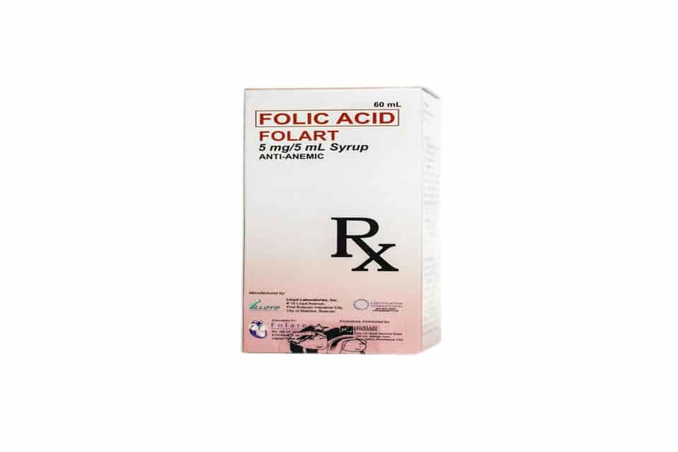 FOLART Folic Acid 5mg / 5mL Syrup 60mL price in the Philippines ...